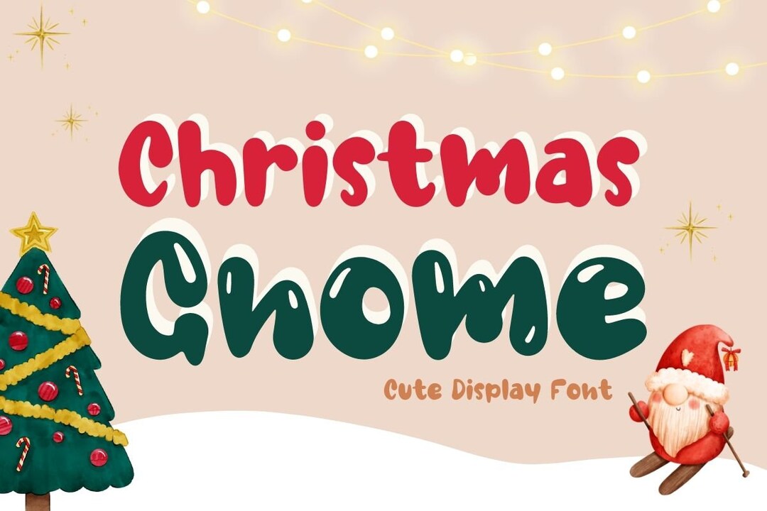 Christmas Gnome Font Christmas Fonts, Gnome Font, Display Fonts ...