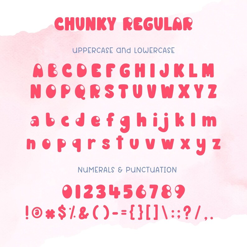 Chunky Font, Cute Handwriting Font, Bubble Font, Display Font, Cricut ...