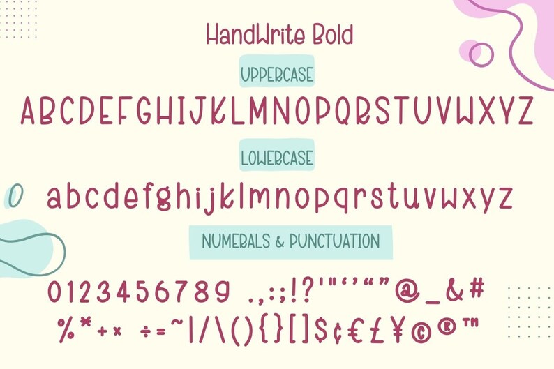 Handwrite Font Handwriting Font OTF Font TTF Font Canva - Etsy
