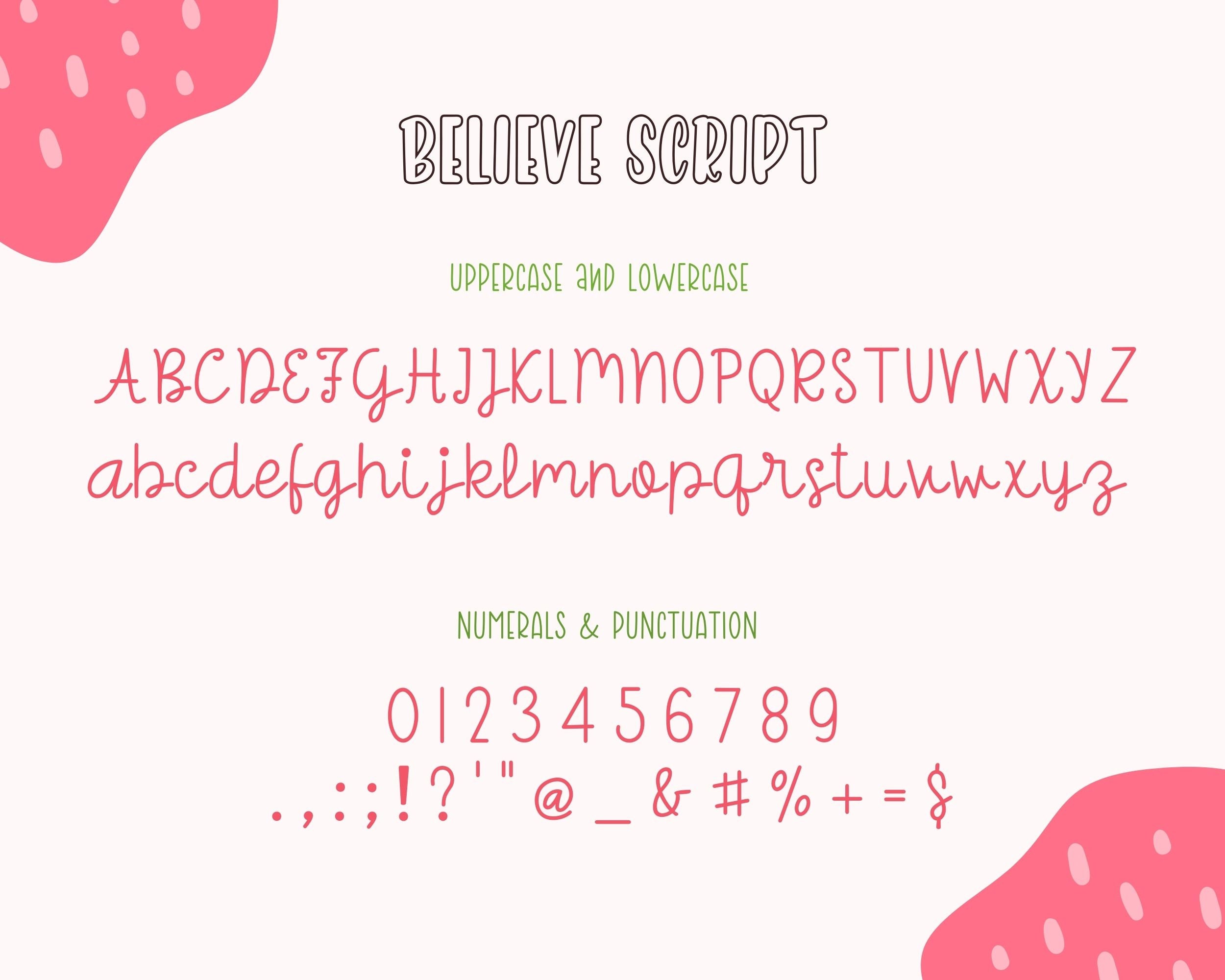 Handwritten Script Fonts Cute Fonts Duo Neat Handwritten - Etsy