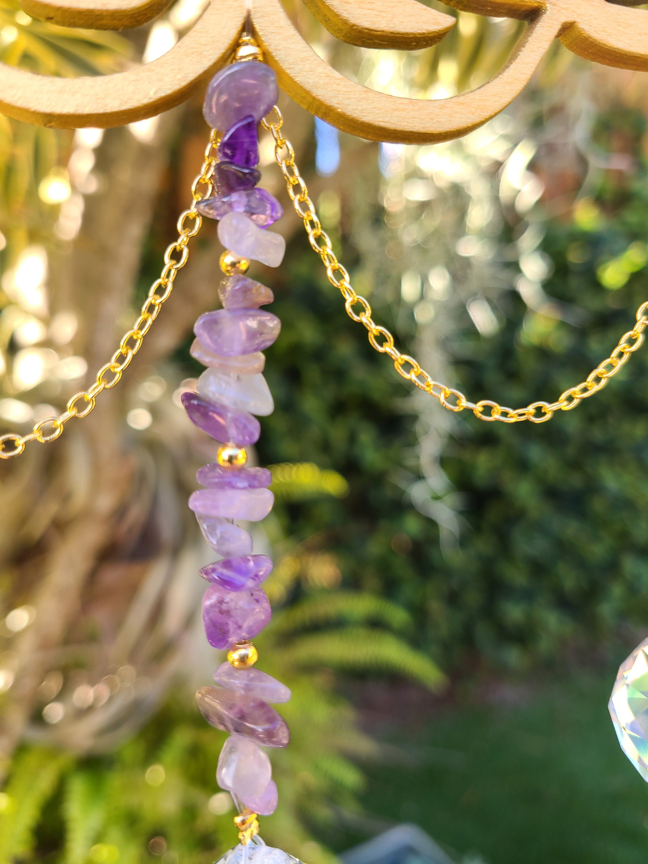 Suncatcher Lotus Flower Zen Glass Crystal Prism for Home Decor Unique ...