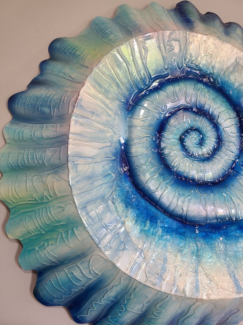 Nautilus Shell Tropical Metal Decor Made Unique With Capiz Shells ...