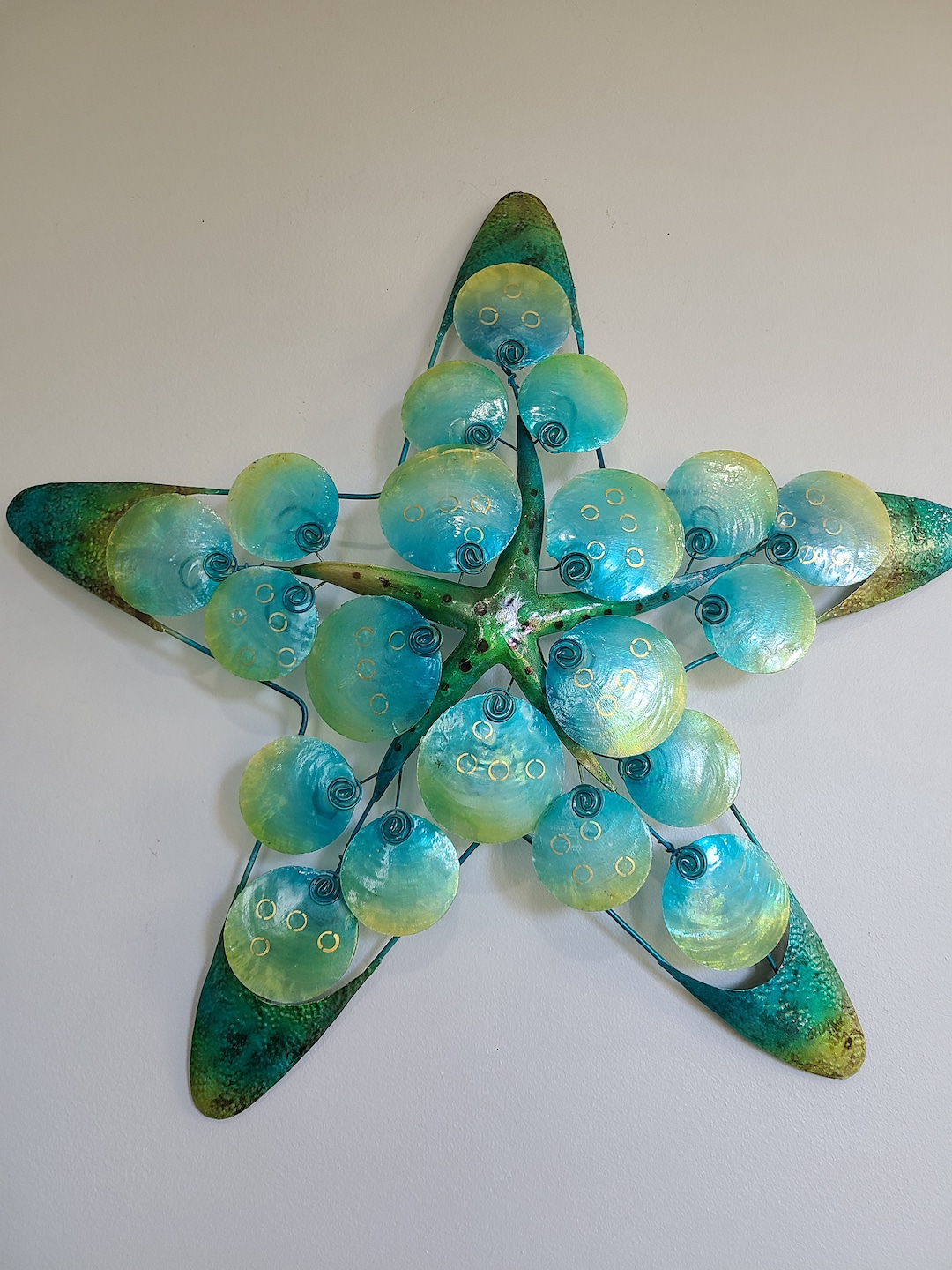 Starfish Tropical Metal Wall Art Coastal Beach Theme Home Decor Sea ...