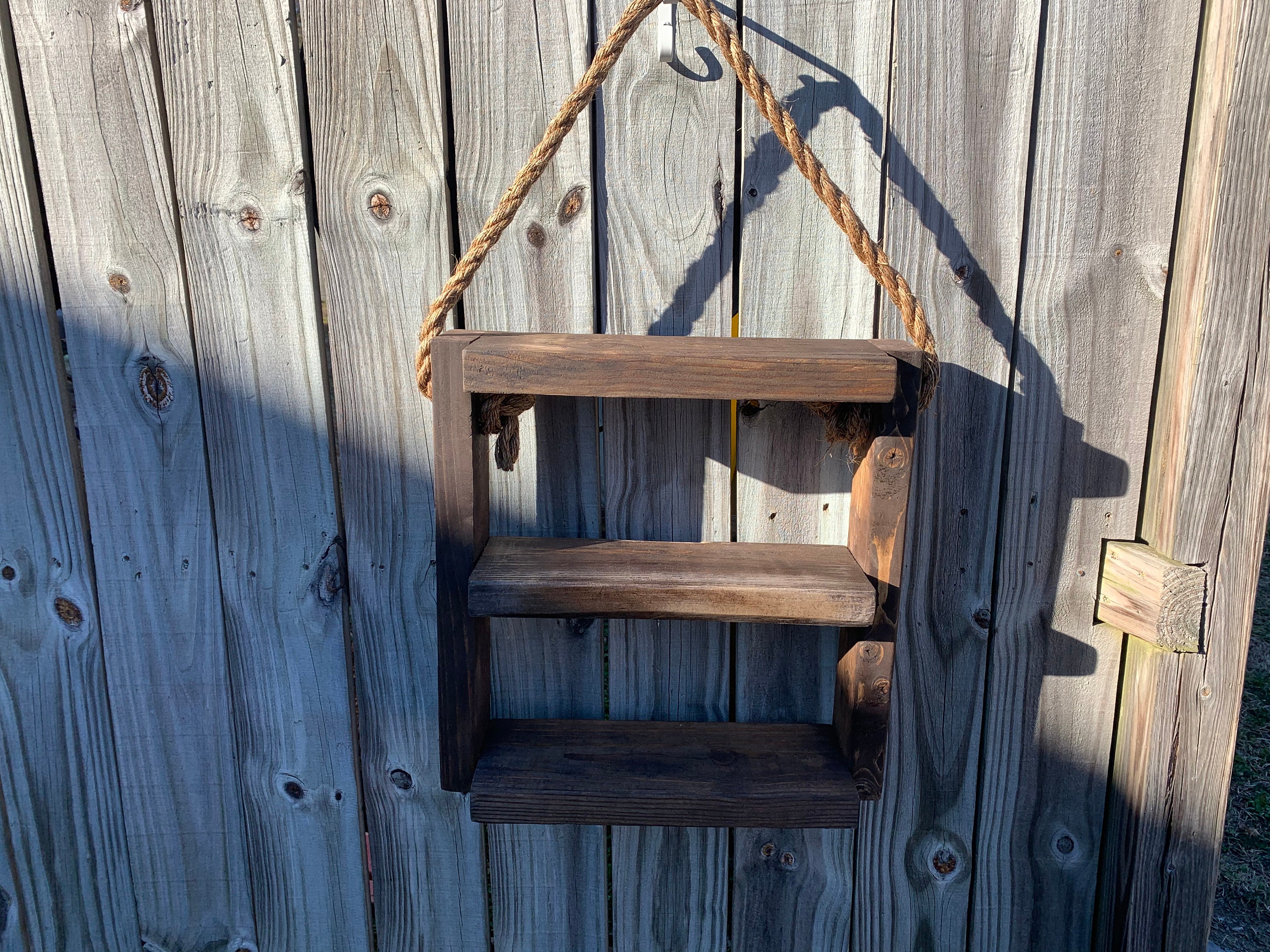 Rustic Hanging Shelf - Etsy