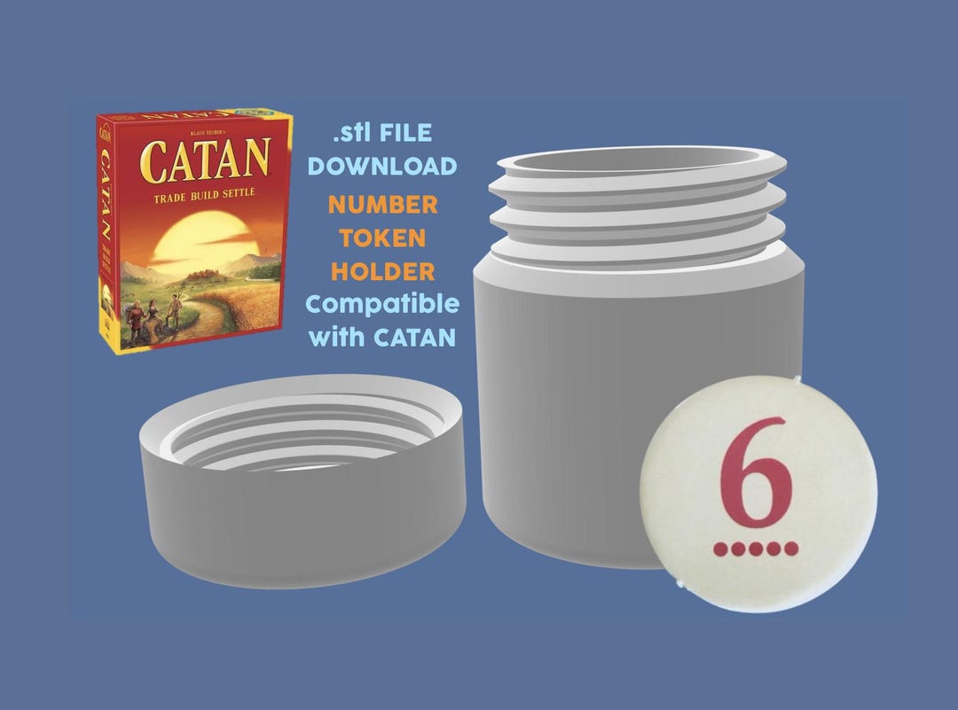 Catan Number Token Holder - 3D FILE (.stl) - Etsy