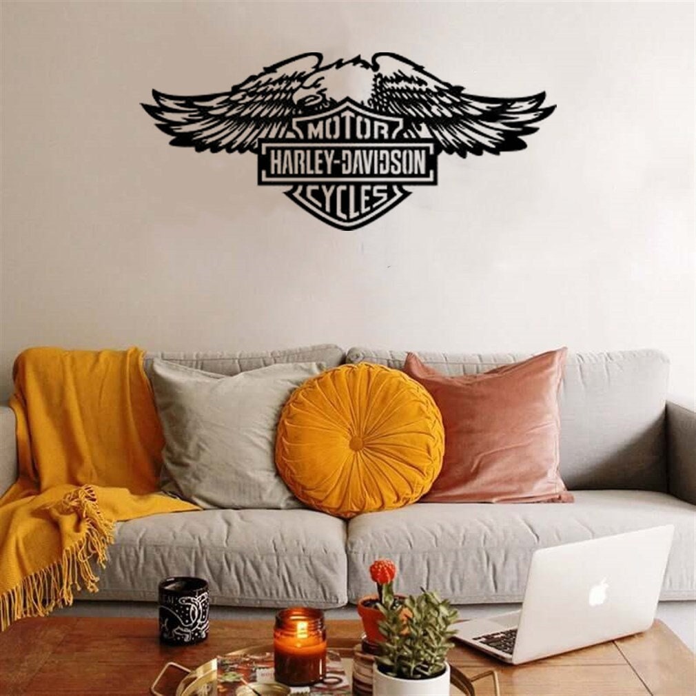 Harley Davidson Laser Cut Svg Dxf Files Wall Sticker Engraving - Etsy ...