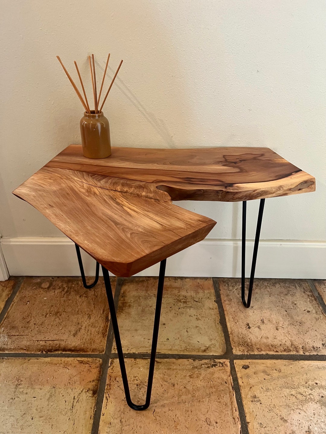 Elm Live Edge Side Table End Table - Etsy