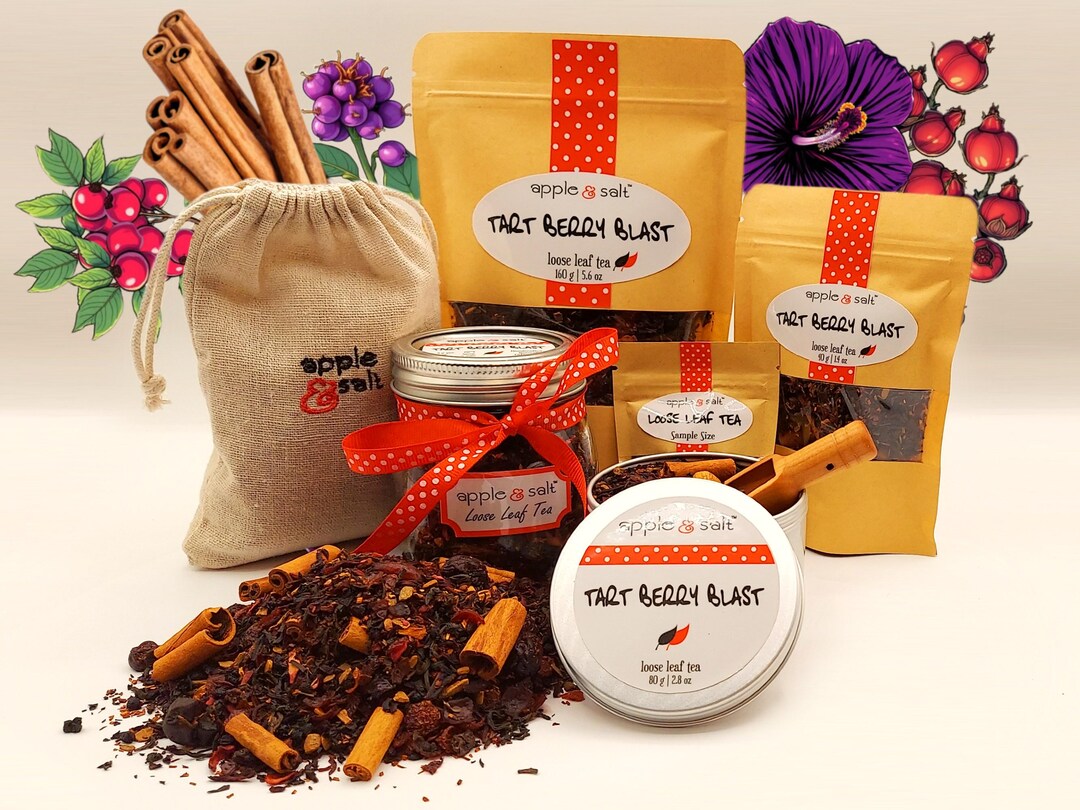 Tart Berry Blast: Black Tea Blend, Bold Beautiful Fruity Tea, Berries ...