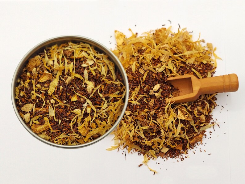 Amber Sunset Rooibos and Citrus Herbal Tea Blend, African Red Bush Tea ...