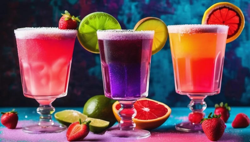 Cocktail Rimmer Gift Set: Flavored Drink Salts - Margarita, Happy Hour ...