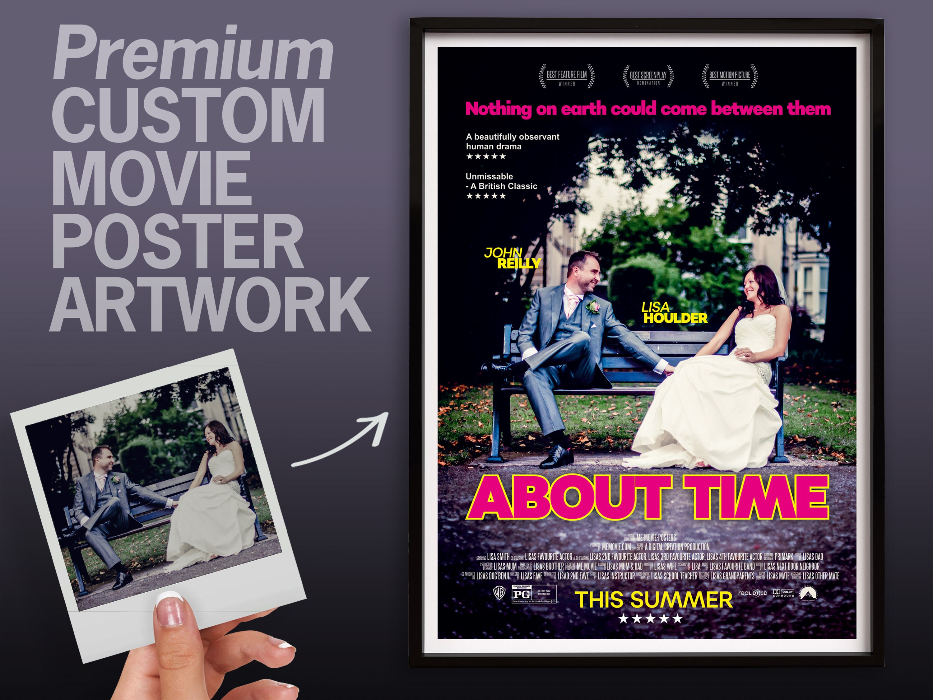 Custom Movie Poster | Personalized Art Prints | Family Printable Wall ...