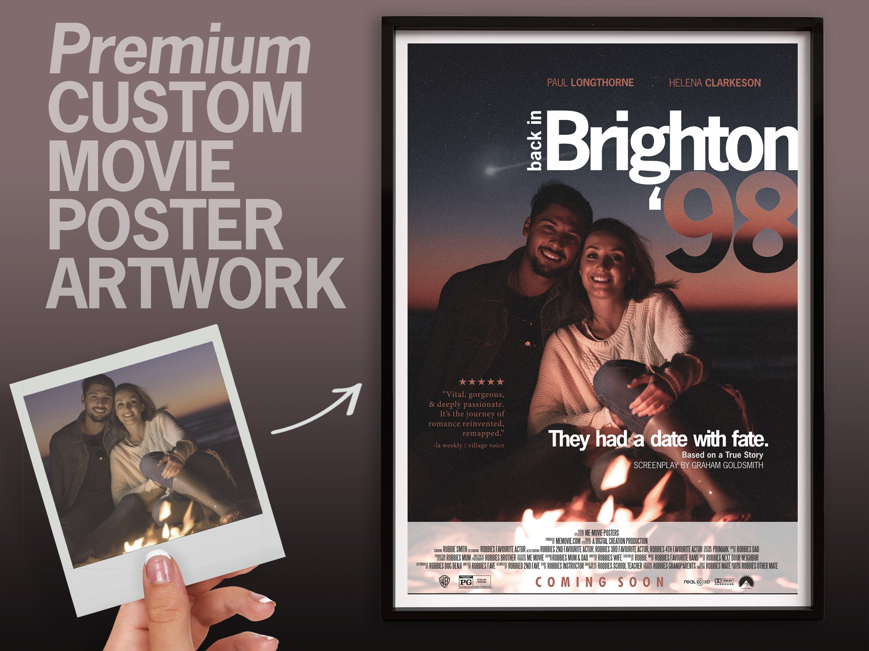 Personalized Custom Movie Poster Couples Gift Personalized Couple ...