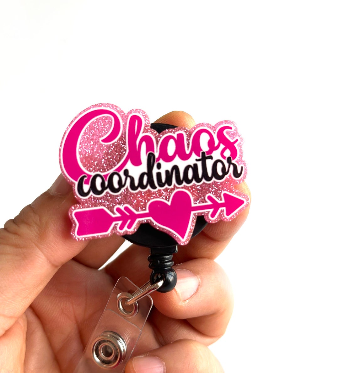 Chaos Coordinator Badge Reel Retractable, Teacher Badge Reel, Funny ...