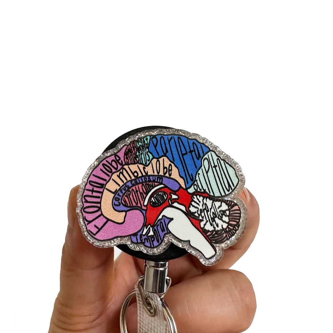 Anatomical Brain Retractable Badge Reel, Neurologist, Neurosurgeon ...