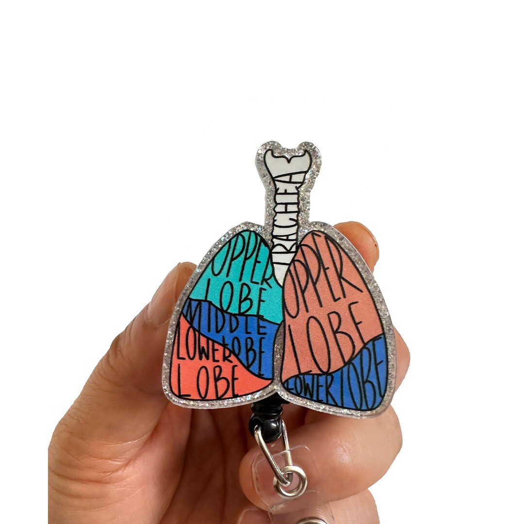 Anatomical Lung Retractable Badge Reel, Respiratory, Thoracic Surgeon ...