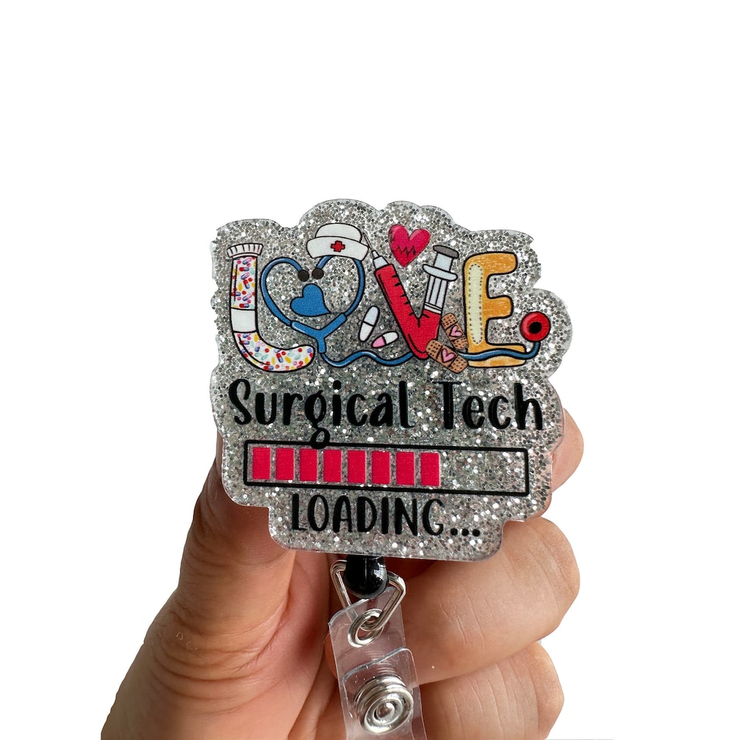 Surgical Tech Loading Badge Reel Retractable, Surgical Technician CST ...