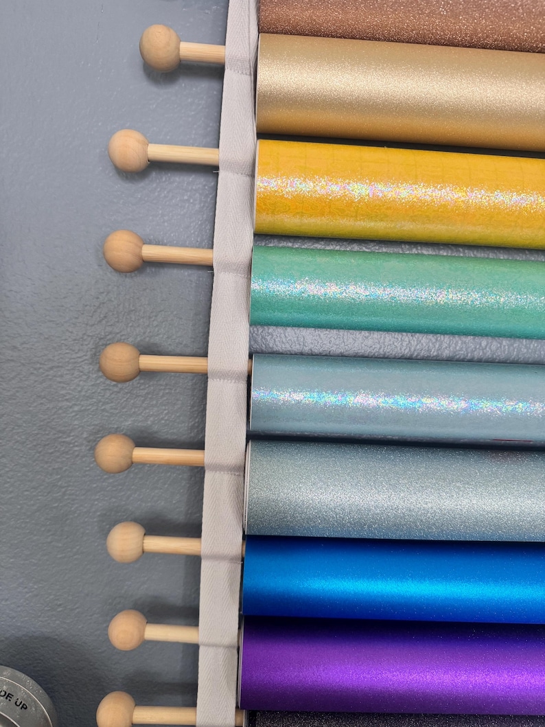 Vinyl Roll Holder, 25 Rolls, Craft Roll Storage and Organizer, Cotton ...