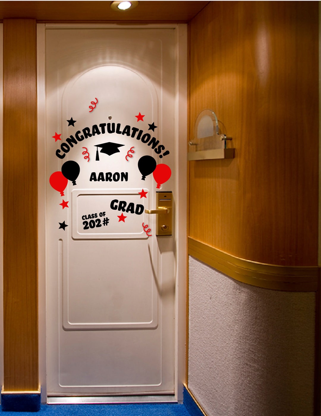 Graduation Cruise Door Decor, Congrats Grad Magnet Set, Cruise Ship ...