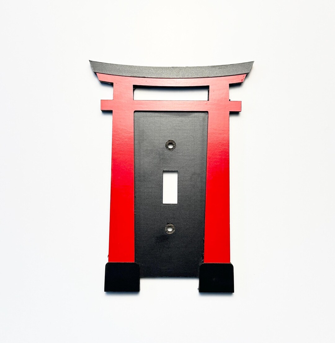 Japanese Torii Gate (asian Temple Icon, Japan Design) Wood Cover Plate for Light Switches ...
