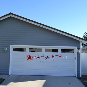 Santa's Sleigh Reindeer Silhouette Garage Magnets: Christmas Decor - Etsy