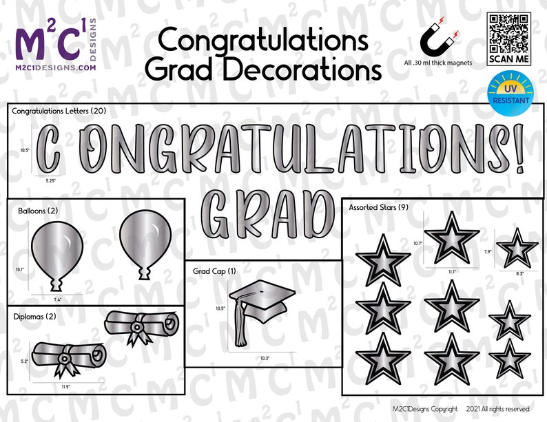 Congratulations Grad Reusable Sign Graduation Decorations - Etsy