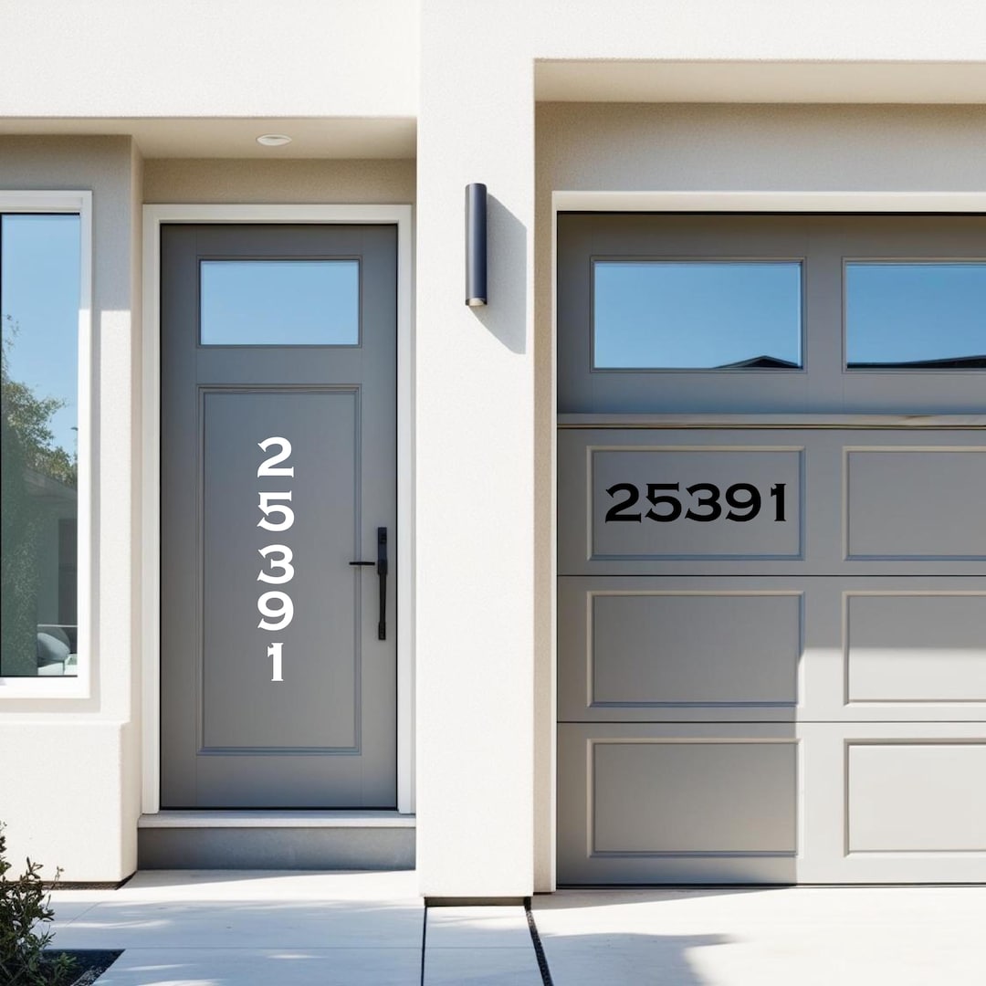Magnetic Garage Door Numbers: High Visibility Reflective Address - Etsy