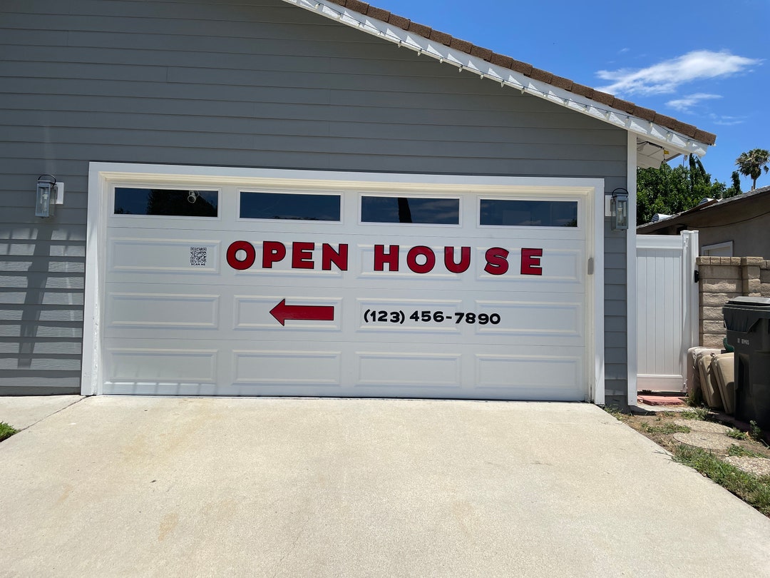 Custom Realtor Open House Sign, Reusable Garage Door Sign, Yard Sign ...