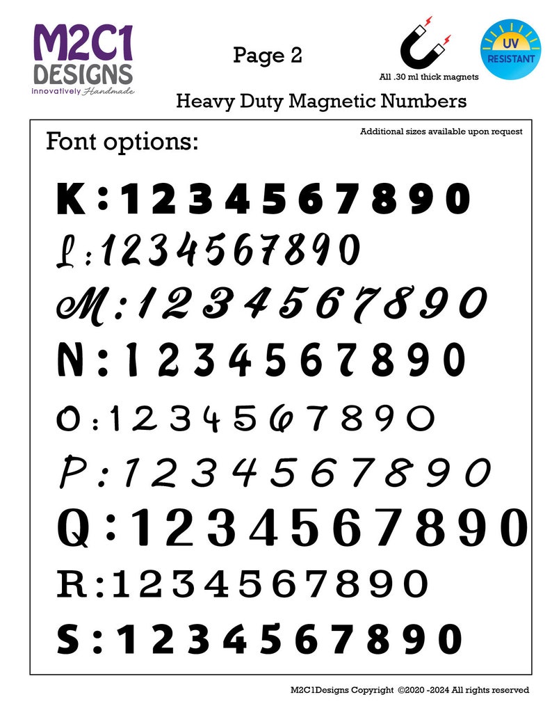 Mailbox 4" Magnetic Numbers: Personalized Home Address Sign - Etsy