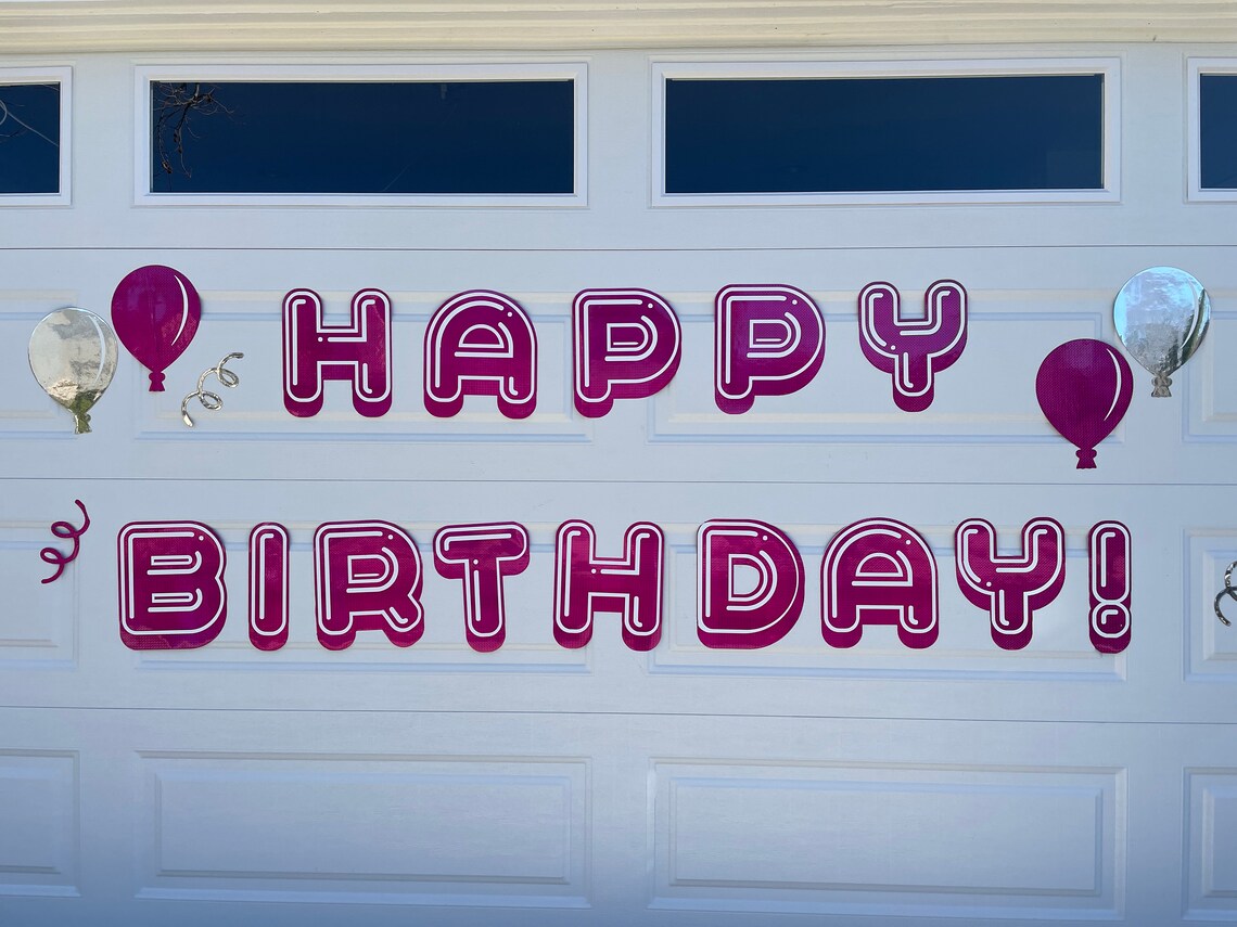 Magnetic Electric Happy Birthday Outdoor Decorations - Etsy