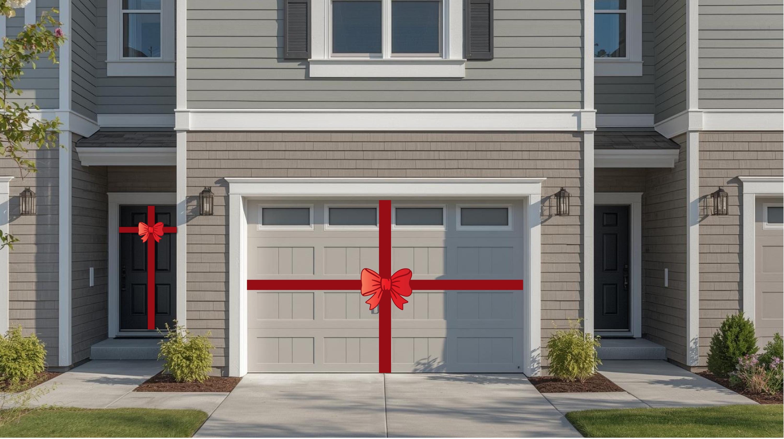 Giant Magnetic Bow & Ribbon Set - Perfect for Garage Doors, Lockers ...