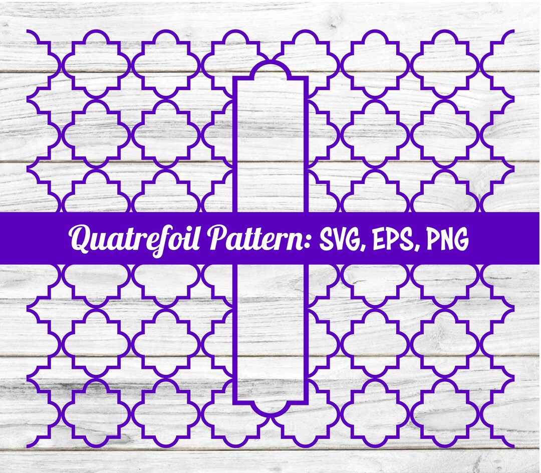 Seamless Moroccan Quatrefoil Pattern, SVG, EPS, JPG, Digital Cut File ...