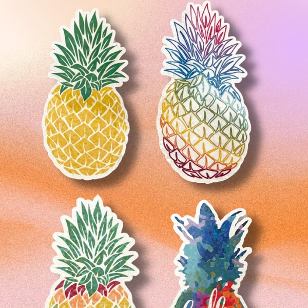 Pineapple Sticker - Etsy