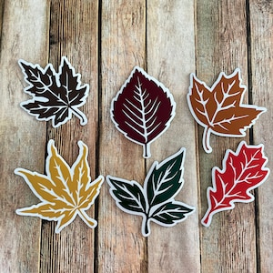 Fall Leaves Set of 6 | Maple Leaf | Autumn Leaves Magnets | Fall Leaf ...
