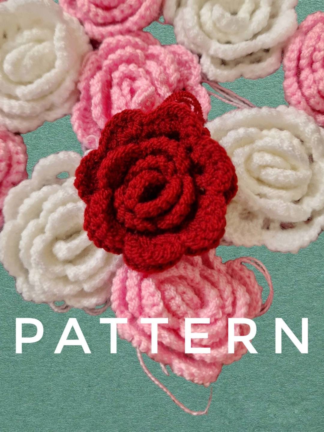 Crochet Rose Pattern: Easy DIY Flower Decor (PDF Pattern) - Etsy