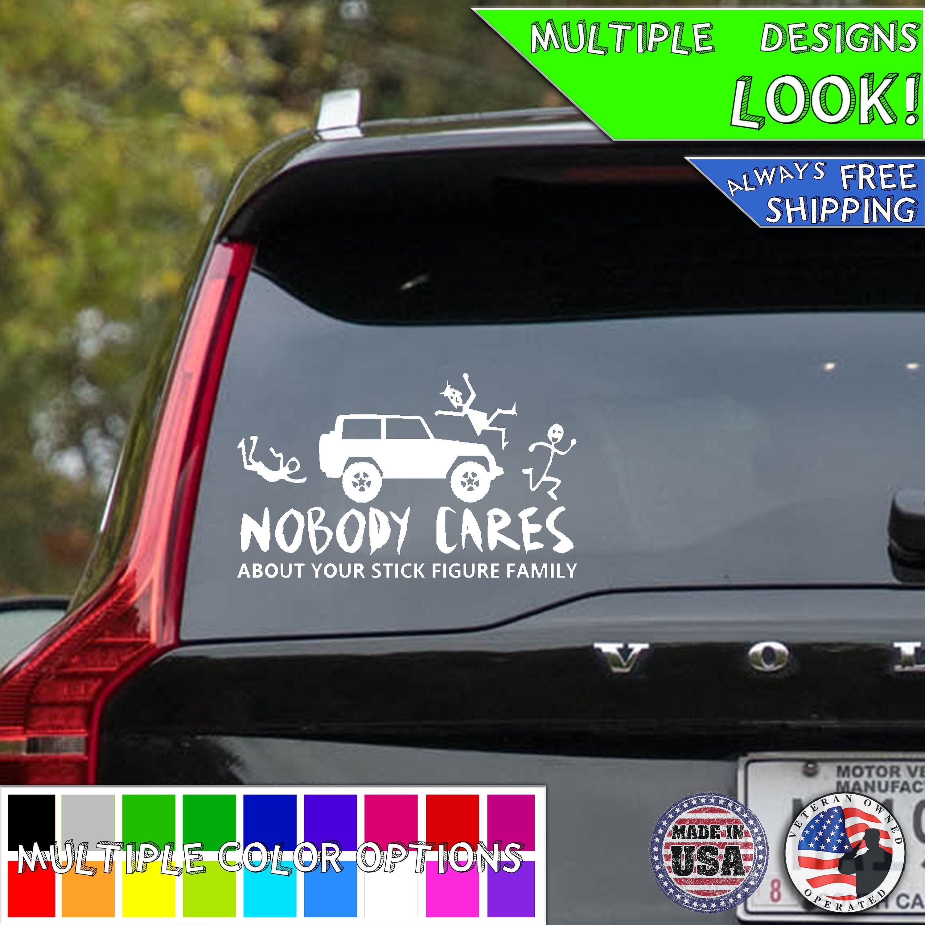 Nobody Cares About Your Stick Figure Family Jeep