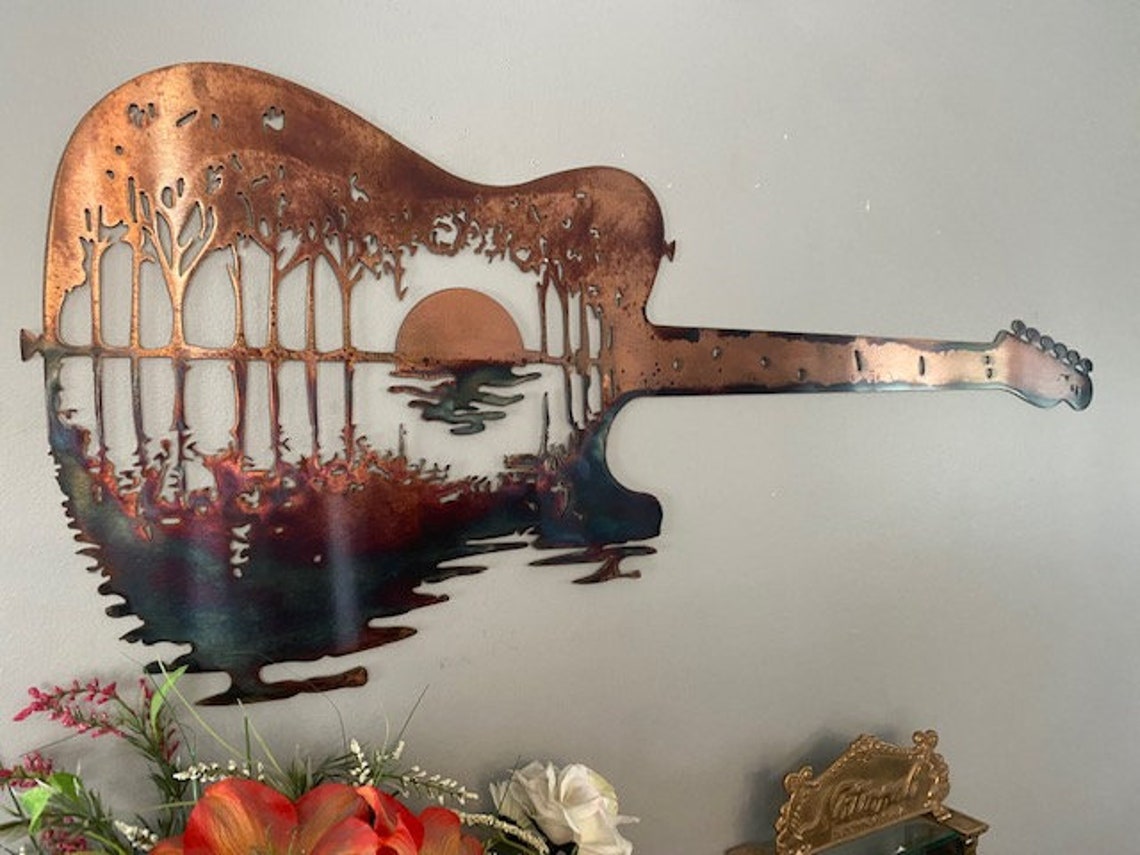 Abstract Guitar Metal Wall Art Metal Guitar Art Abstract - Etsy