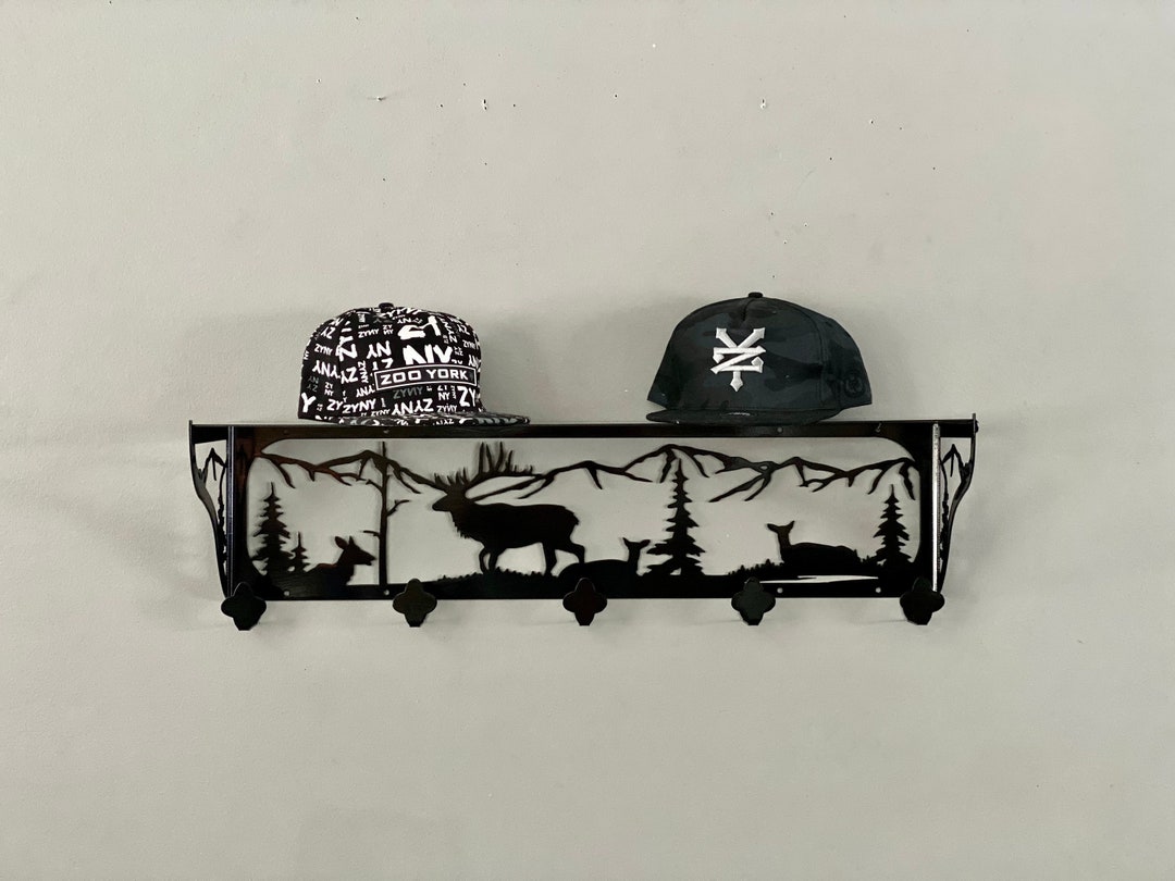 Coat Rack With Shelf, Woodland Coat Hook, Farmhouse Decor, Metal Coat ...