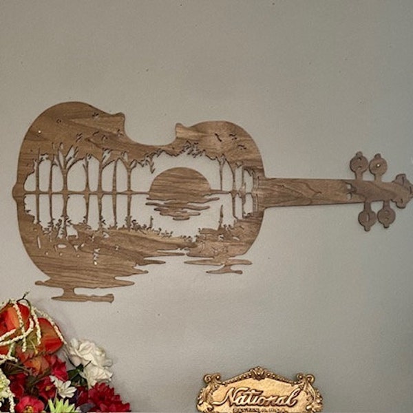 Rustic Violin Art - Etsy