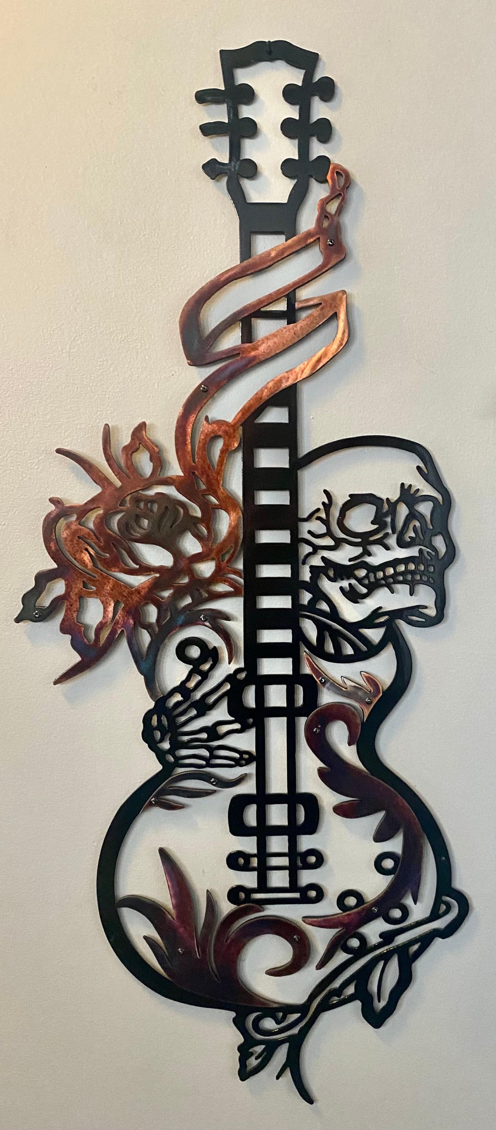 Metal Guitar Art Abstract Guitar Wall Art Guitarist Art - Etsy