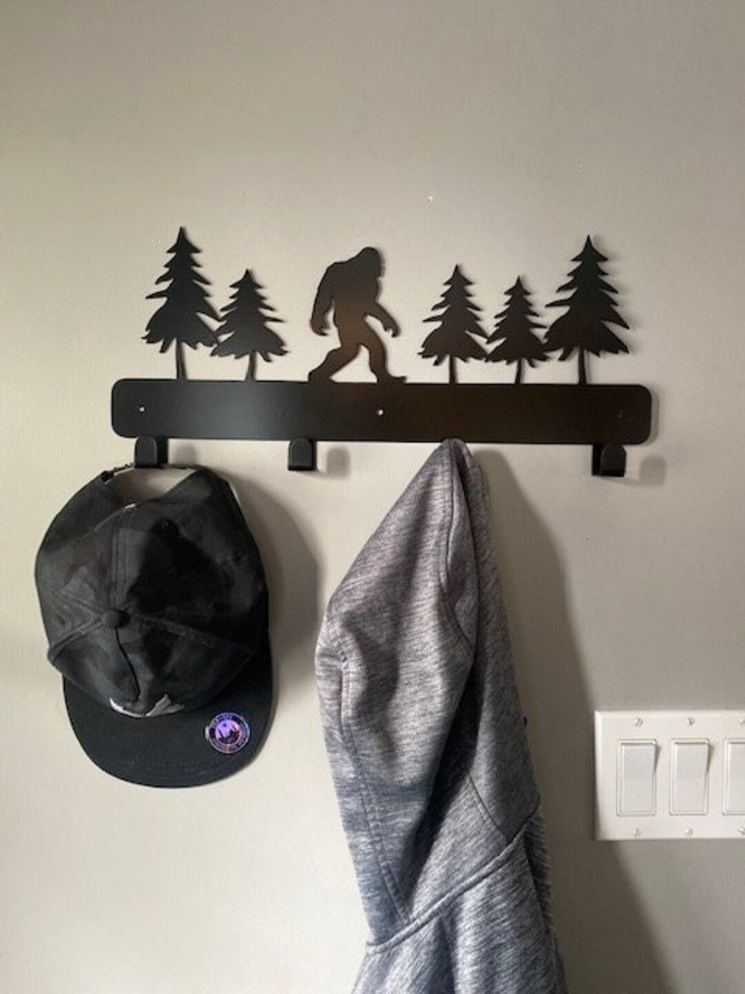 Unique Coat Rack Wall Mount, Sasquatch Decor, White Elephant Gifts ...