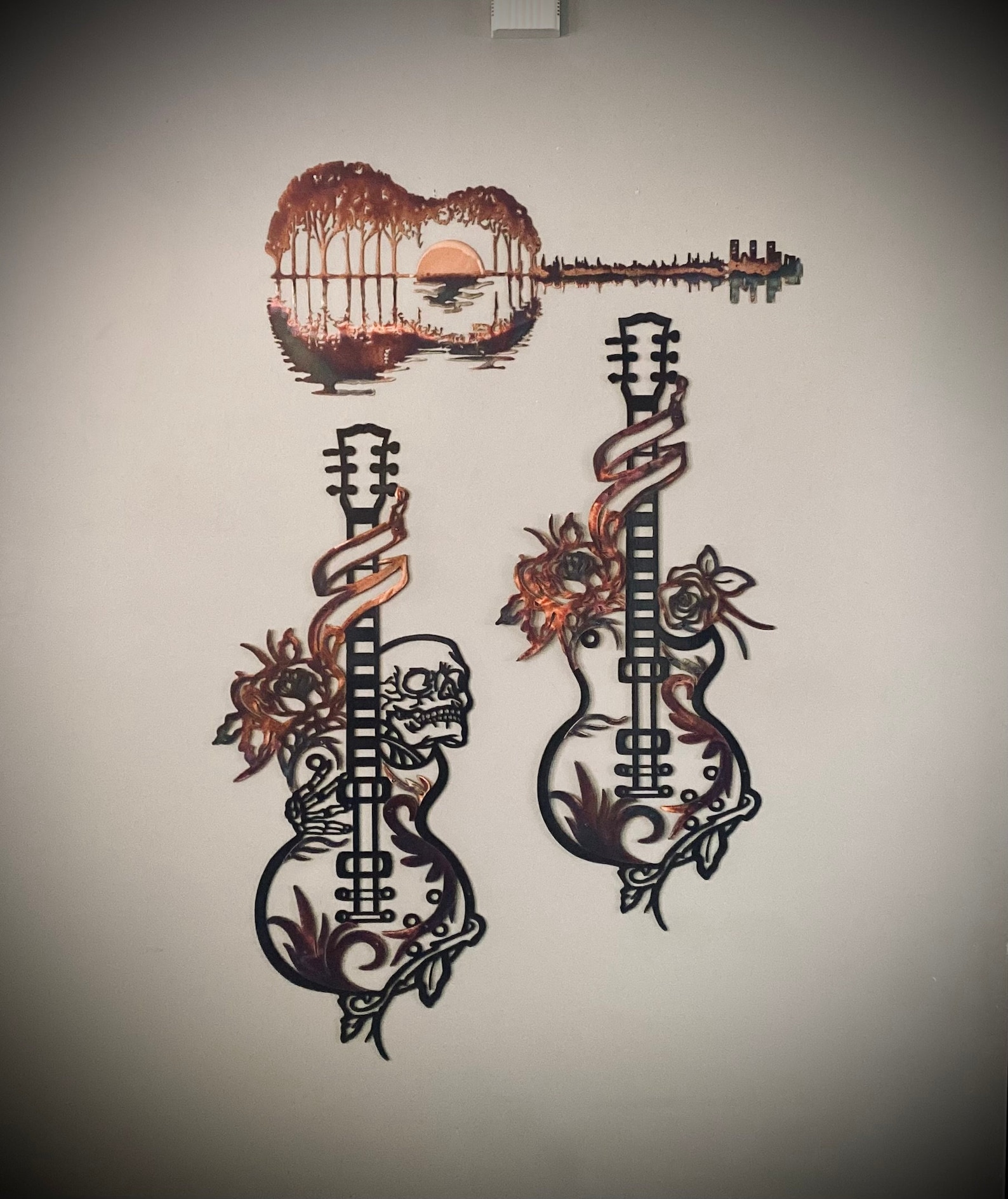 Metal Guitar Art Abstract Guitar Wall Art Guitarist Art - Etsy
