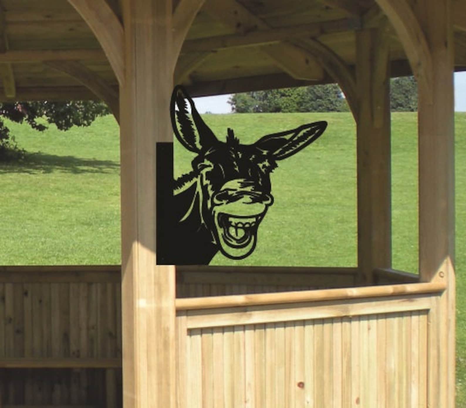 Funny Animals Metal Donkey Sign Outdoor Metal Sign Peek A - Etsy