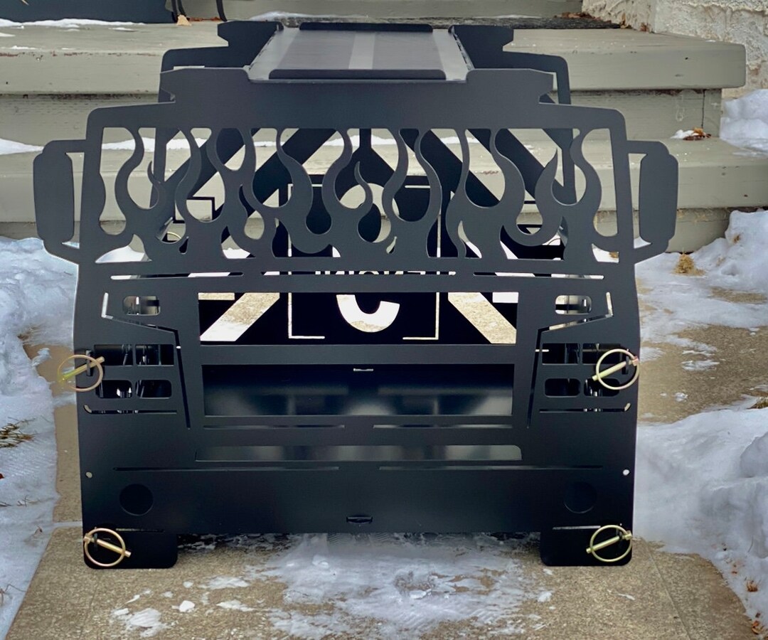 Fire Truck, Collapsible Fire Pit, Firefighter Gift, Portable Campfire ...