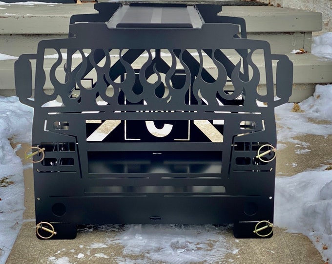 Fire Truck, Collapsible Fire Pit, Firefighter Gift, Portable Campfire ...