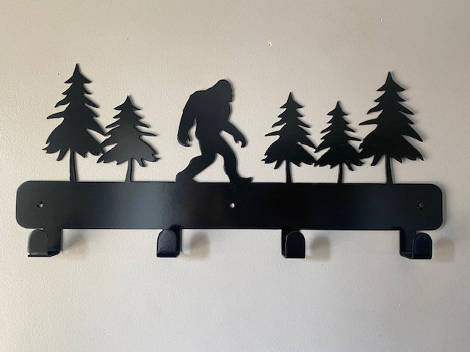 Unique Coat Rack Wall Mount Sasquatch Decor White Elephant - Etsy