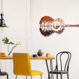 Abstract Guitar Metal Wall Art | Metal Guitar Art | Abstract Guitar ...