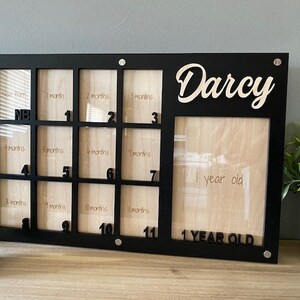 Baby First Year Picture Frame, Personalized Baby Photo Frame, Photo ...