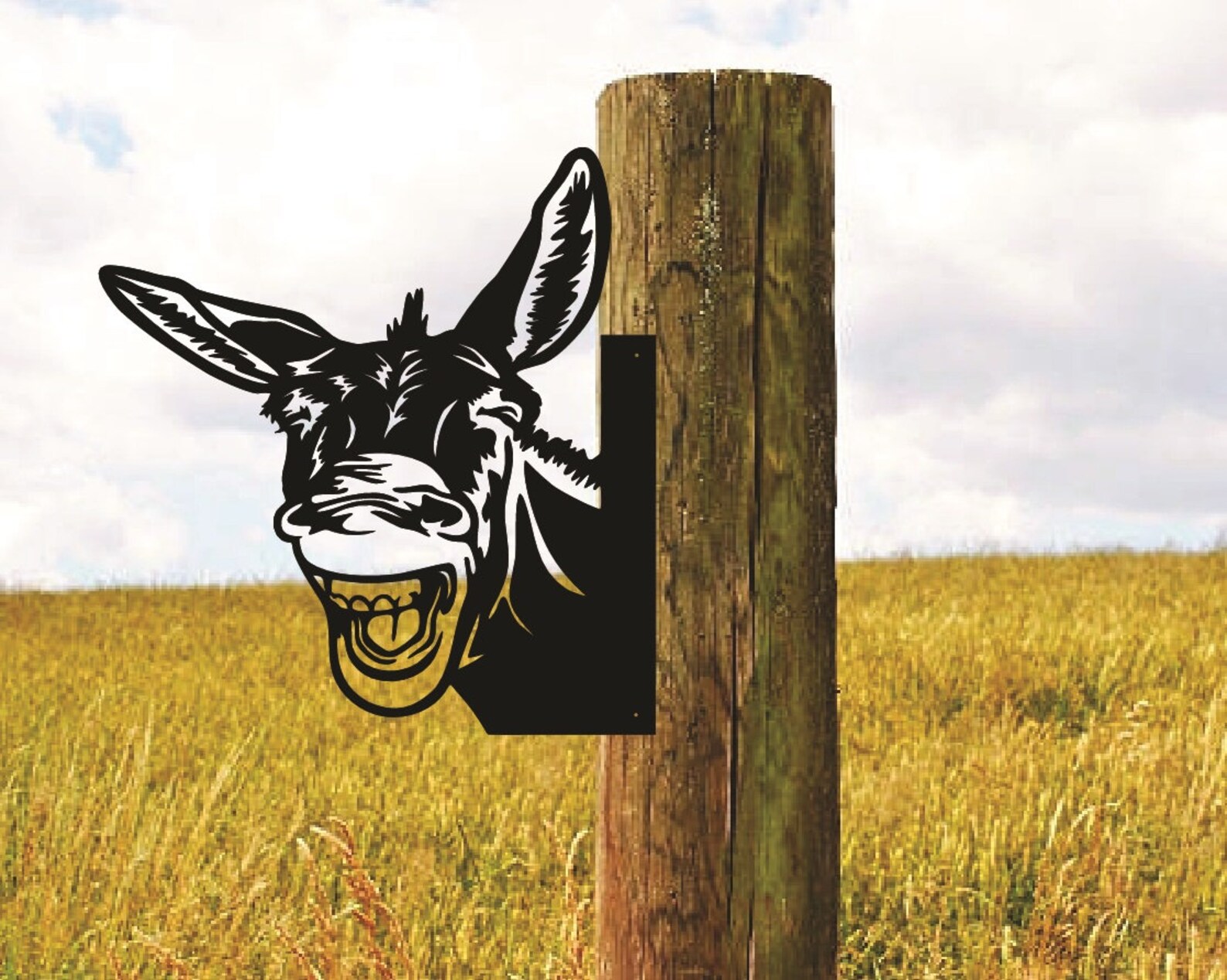 Funny Animals Metal Donkey Sign Outdoor Metal Sign Peek A - Etsy