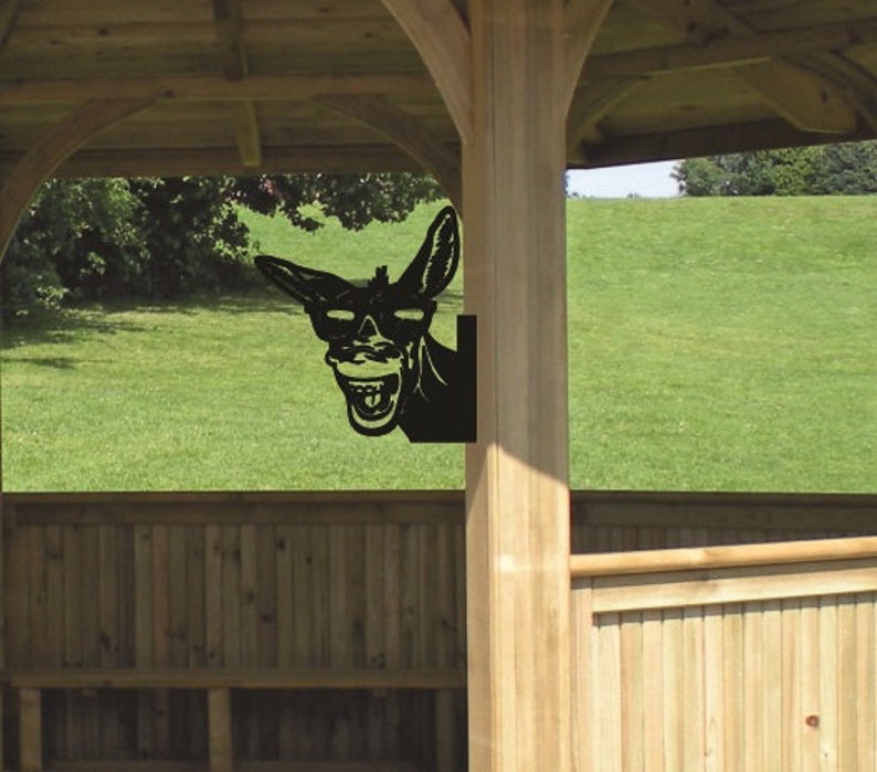 Metal Donkey Sign Funny Animals Outdoor Metal Sign Peek A - Etsy