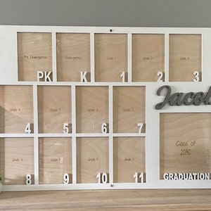School Years Picture Frame, K-12 Picture Frame, Grade School Picture ...